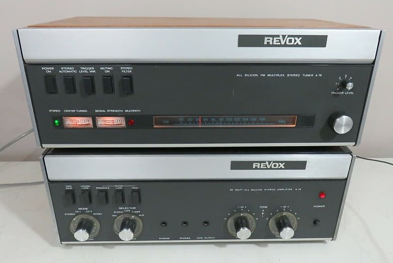 REVOX 2PC AMPLIFIER A-78 + TUNER A-76 SERVICED FULLY RECAPPED | Reverb