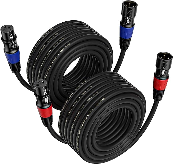 XLR Cables 50 ft 2-Packs - Standard Balanced XLR Microphone | Reverb