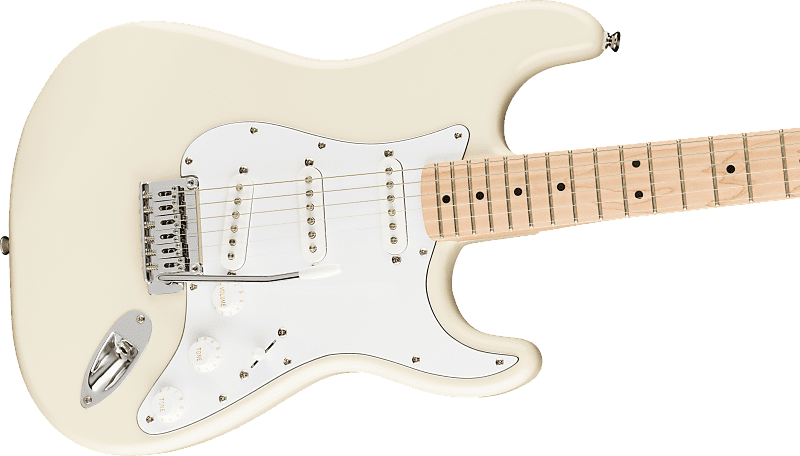 Squier Affinity Series Stratocaster White Pickguard Olympic | Reverb