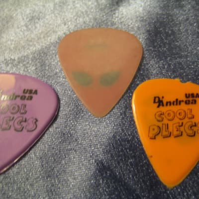 D'Andrea Alien Guitar Picks W/ Alien Design Graphics Set of 3 | Reverb