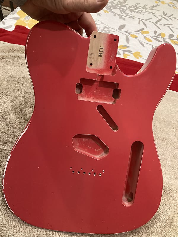 MJT Light Relic Fiesta Red Telecaster Body - New - Never Used | Reverb