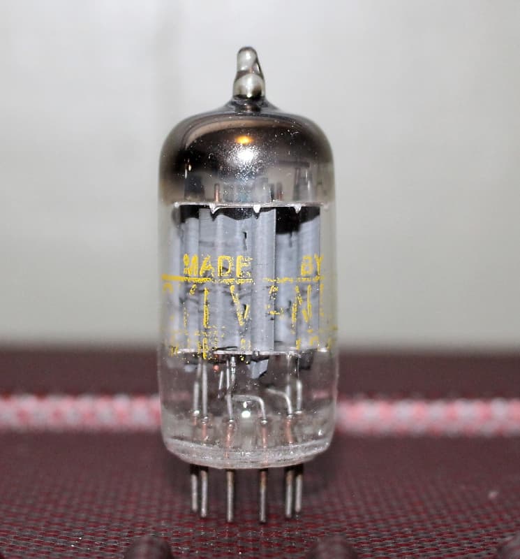 SYLVANIA 12AX7 LONG PLATE TIGHT BALANCE 1ST VERSION GETTER | Reverb