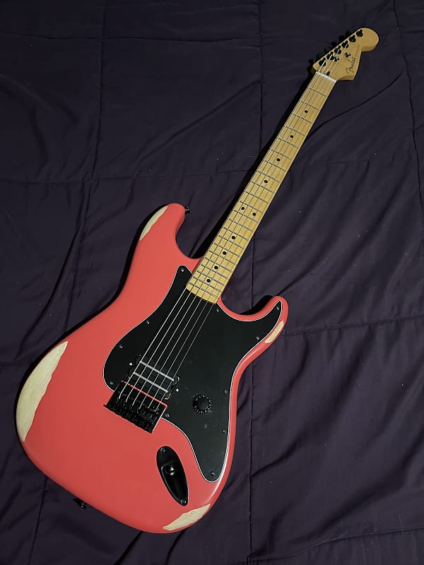 Fender Subsonic Baritone Strat 2024 With Bag - Aged Fiesta | Reverb