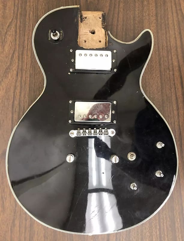 Hondo II HDLP-2B Electric Guitar Black Body | Reverb