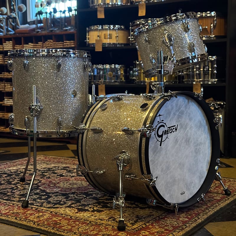 NEW Gretsch USA Custom Drum Set in Silver Glass | Reverb Australia