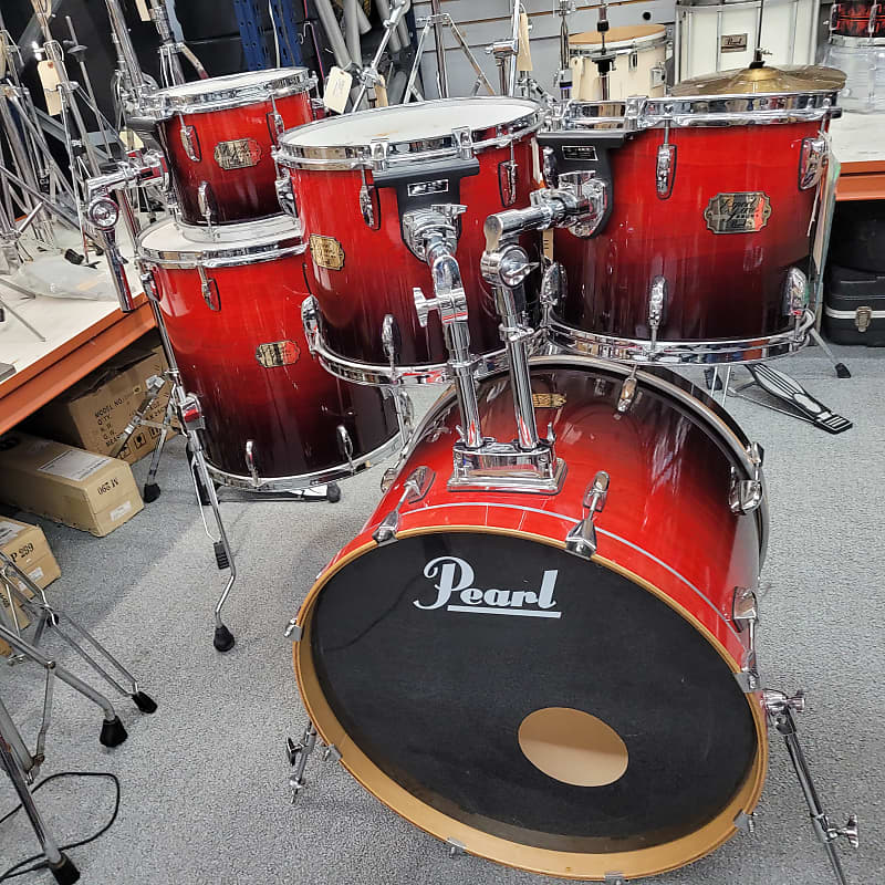 Pearl Export 5pc Shell Pack 10/12/13/16/22 - Red Fade | Reverb