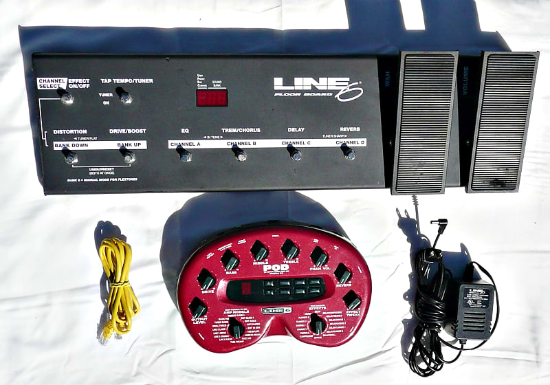 Line 6 Pod with Floorboard, Power Supply and Cat 5 Cable - PV | Reverb