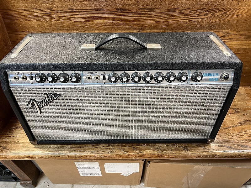 1977 Fender Bandmaster Reverb Silverface 45 Watt Guitar Amp | Reverb