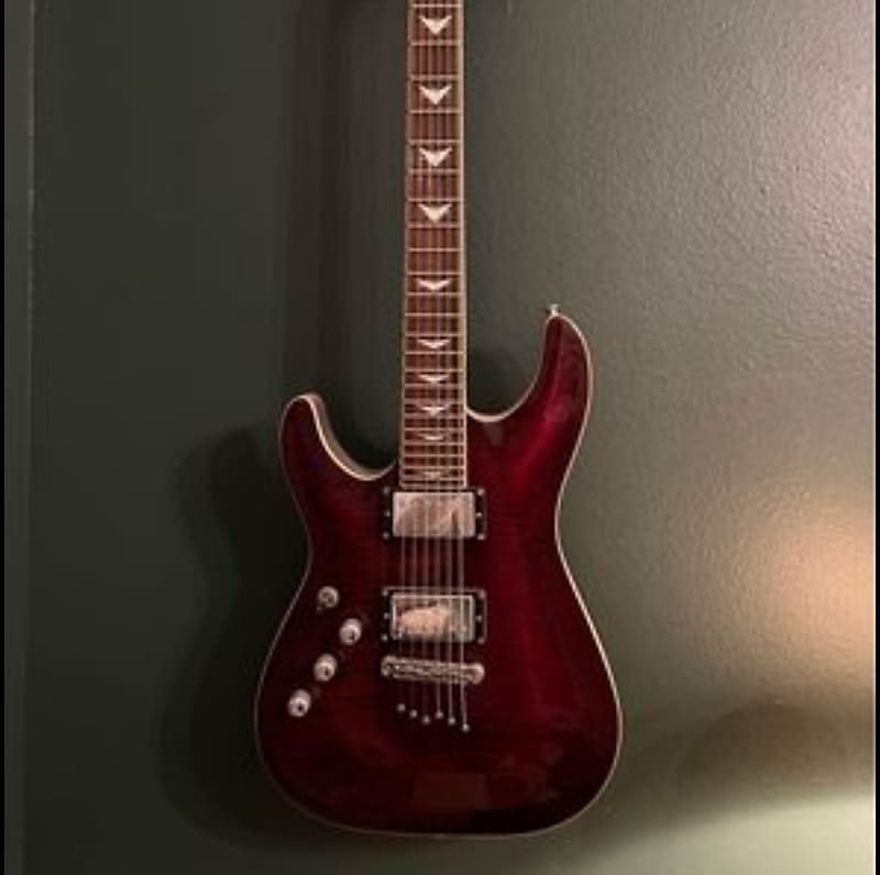 Left Handed Schecter C-1 Plus 2004 - 2009 - Black Cherry | Reverb