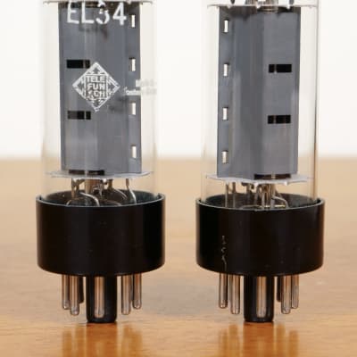 Two RFT 6CA7/EL34 Power Tubes (Like Siemens) Dimple Top | Reverb