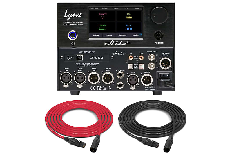 Lynx Hilo 2 (Black) | 2 Channel AD/DA Converter & Interface | Reverb