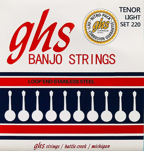 GHS Stainless Steel Banjo Strings; tenor light | Reverb