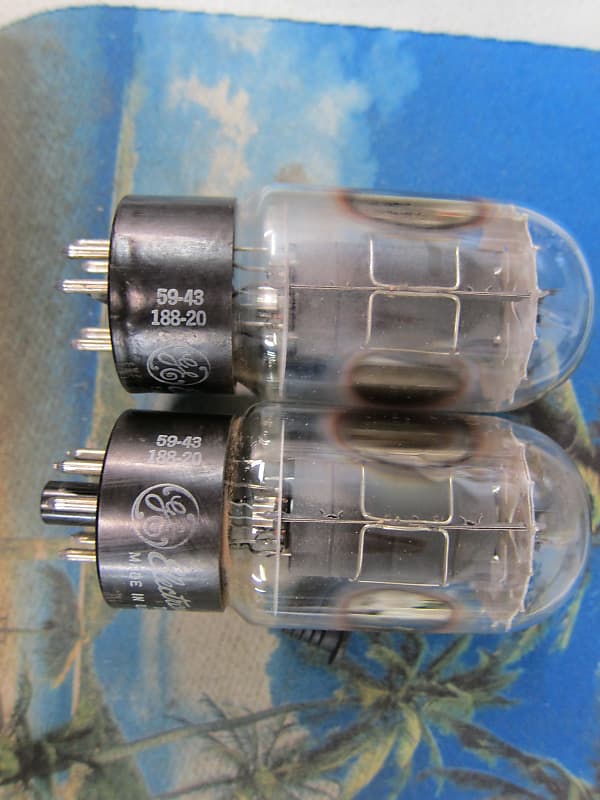 Pr GE 6L6GC Vintage Power Tubes Dual D Getters, 1960s, USA, | Reverb