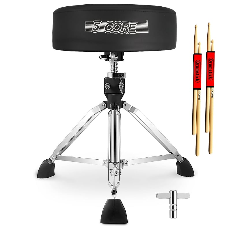 5 Core Drum Throne Comfortable Height Adjustable Stool Thick | Reverb