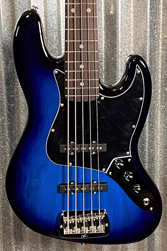 G&L USA JB-5 Blueburst 5 String Jazz Bass Rosewood Satin Neck | Reverb