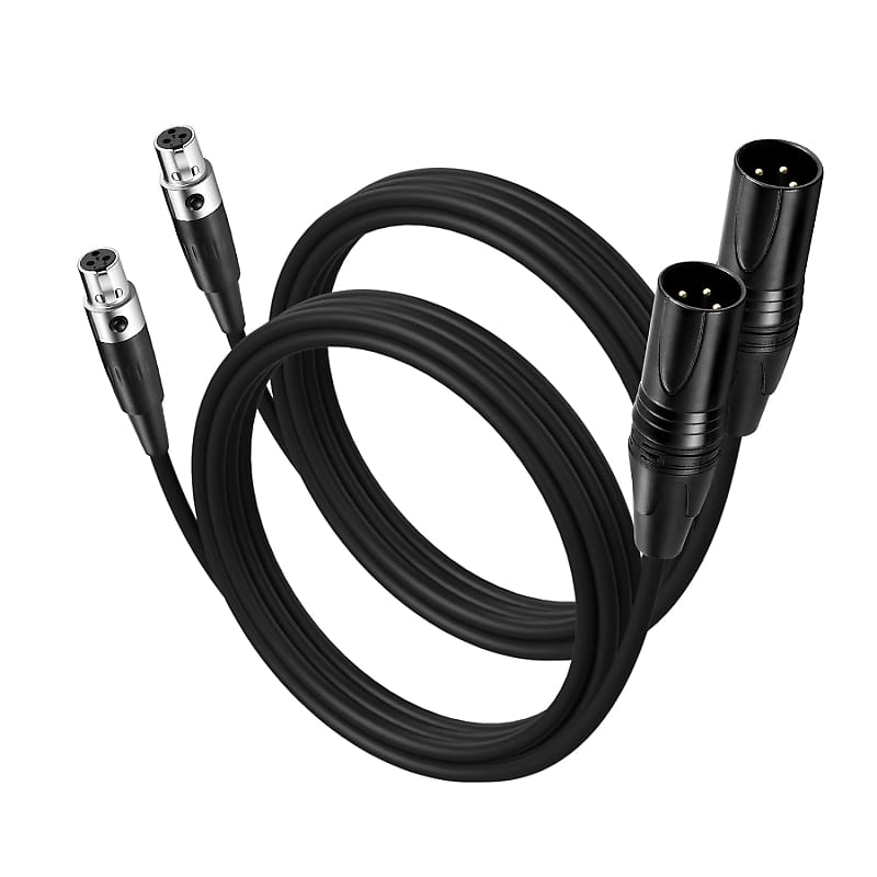 Mini Xlr Female To Xlr Male Cable 2 Pack, 3 Pin Mini Xlr | Reverb