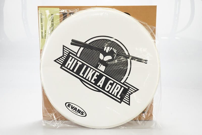 2 Evans D'Addario EMAD/EQ3-NP 22" White "Hit Like a Girl" | Reverb