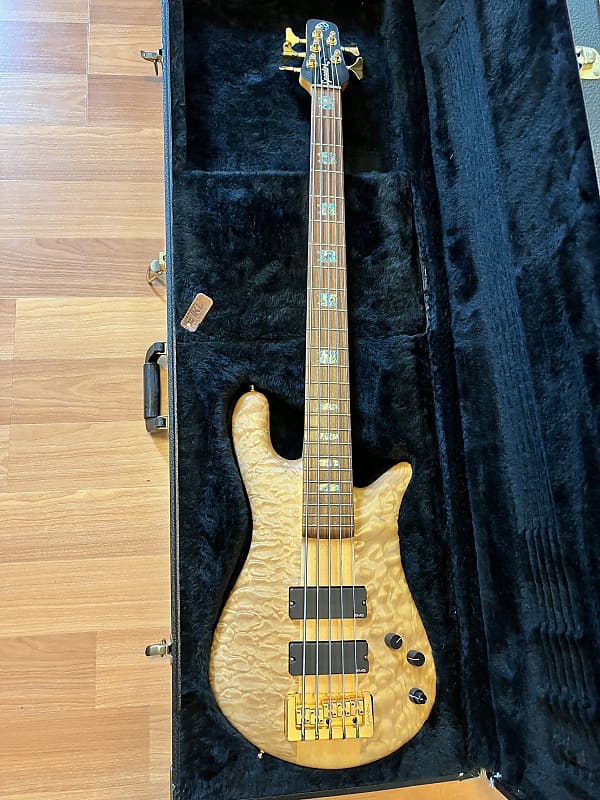 Spector NS-5XL 2002 Natural oil flame maple | Reverb