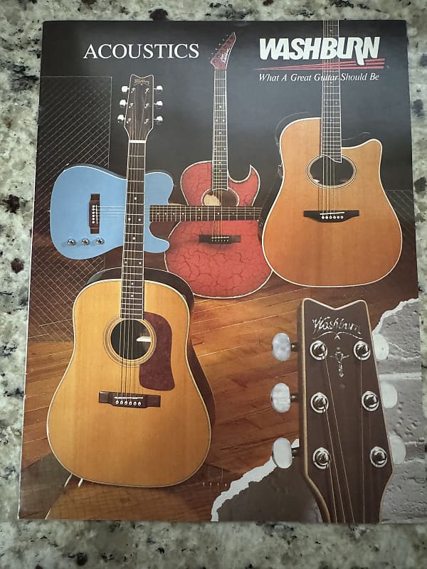 Washburn Catalog Brochure 80s DC60 DC6012 DC68 D61 D32 D30 | Reverb