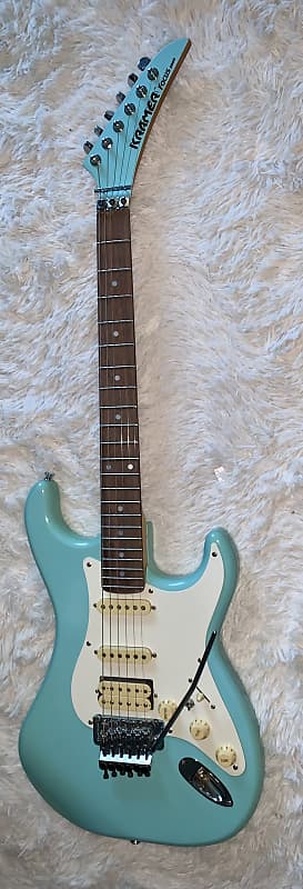 Vintage 1980’s Kramer blue Focus 3000 electric guitar made in | Reverb