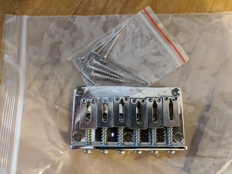 Gotoh Hardtail Bridge Chrome w Steel Saddles | Reverb