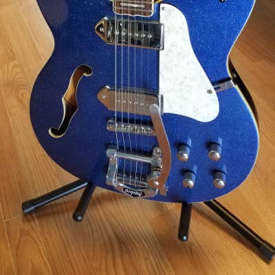 Waterstone Nashville thinline electric guitar Bass Boat Blue | Reverb