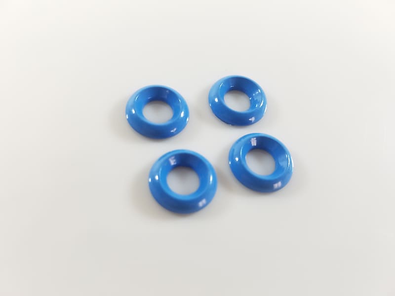 Billet Brass Light Blue Neck Ferrules fits Ibanez RG Jem | Reverb UK