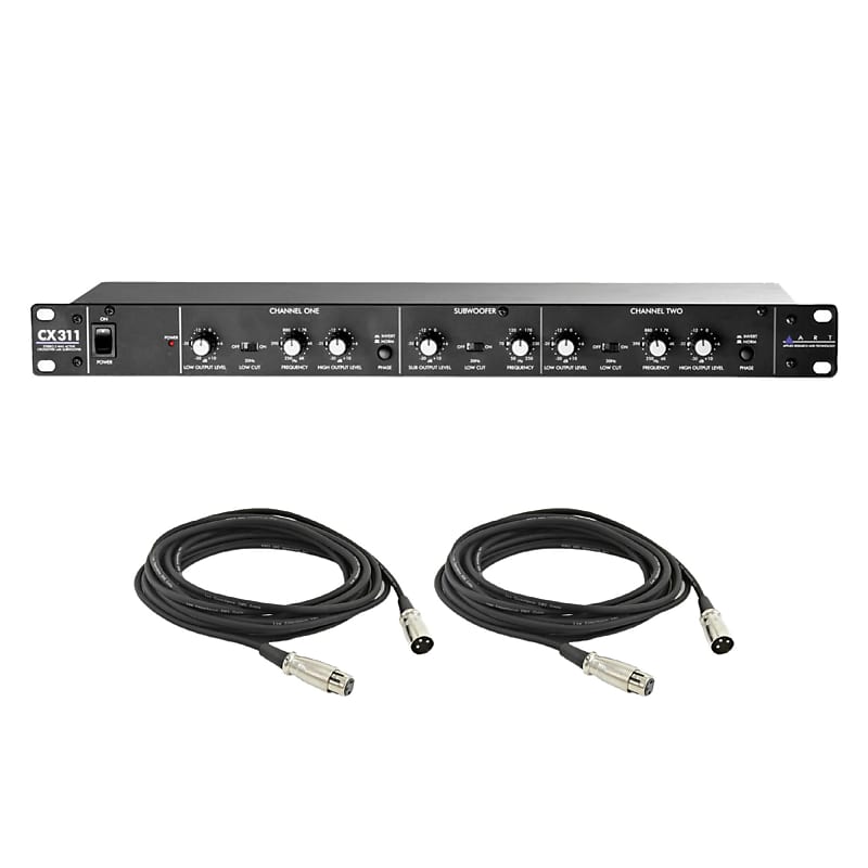 ART CX311 2-Way Crossover with Subwoofer Output and 2x | Reverb