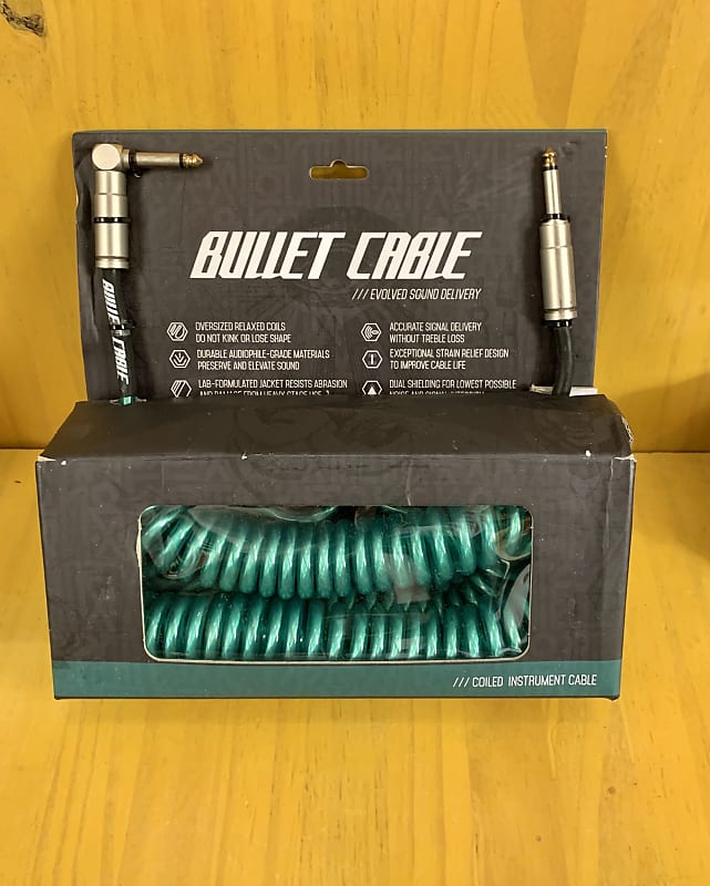 Bullet Cable BC-30CCTC Transparent Green 30 Foot - Unopened | Reverb
