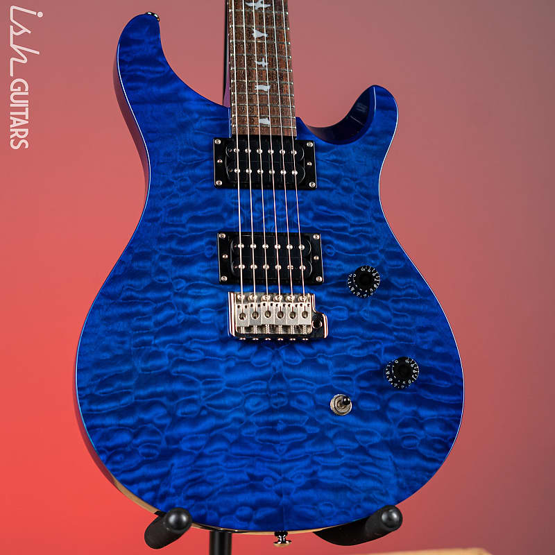 2009 PRS SE Custom 24 Quilt Blue | Reverb