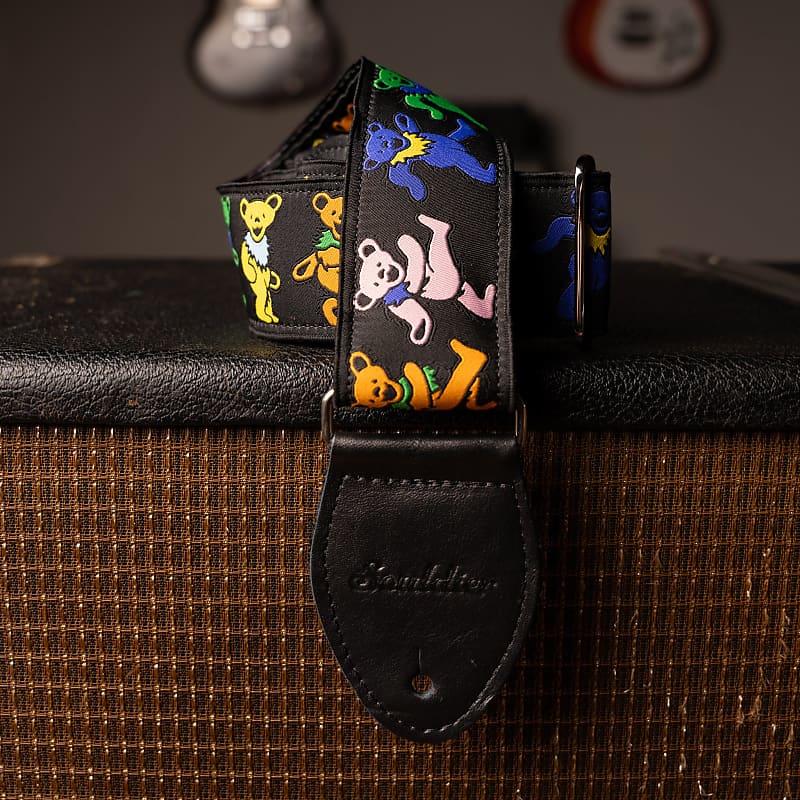 Souldier Grateful Dead Dancing Bears Guitar Strap Black | Reverb