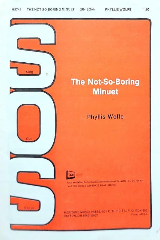 USED Sheet Music - The Not-So-Boring Minuet - Unison Chorus | Reverb