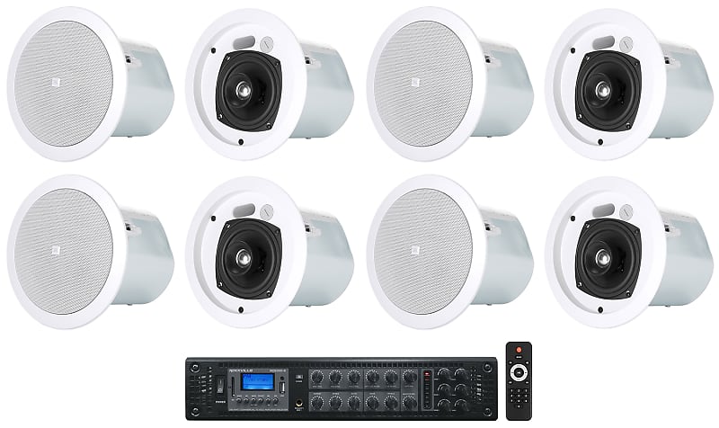 (8) JBL Control 24CT 4" 70v Commercial Restaurant/Bar White | Reverb