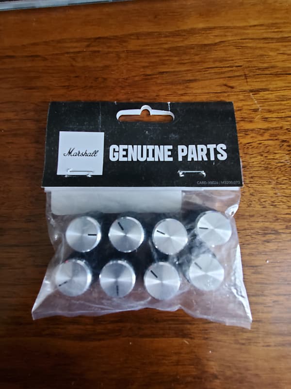 Marshall Amp Knobs 2525H, 2555X, 90060 - Silver and Black | Reverb