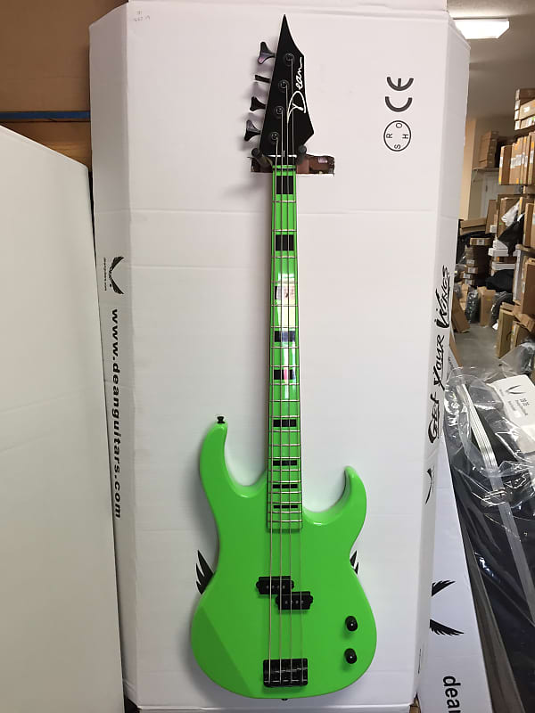 DEAN Custom Zone 4-string electric BASS guitar NEW Florescent | Reverb