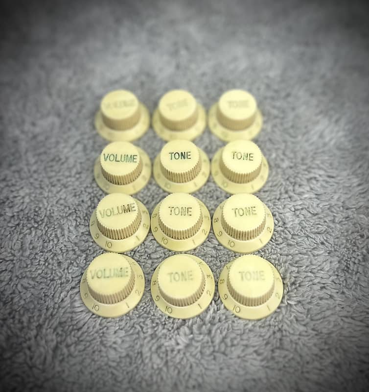 Mojo Guitars Aged Parchment Strat Knobs | Reverb