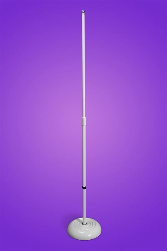 Round Base Mic Stand (White) | Reverb