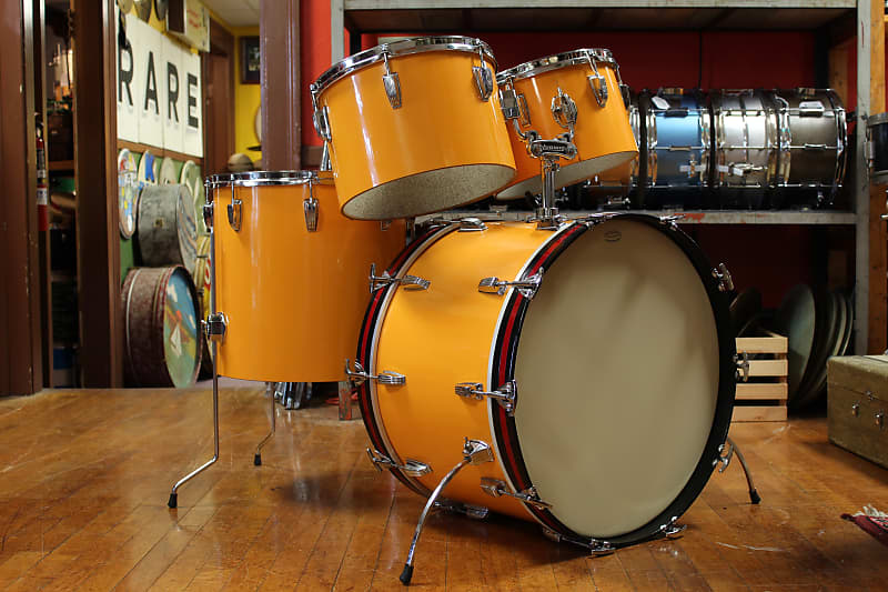 1970's Ludwig Concert Tom Combo Outfit in Yellow | Reverb Australia