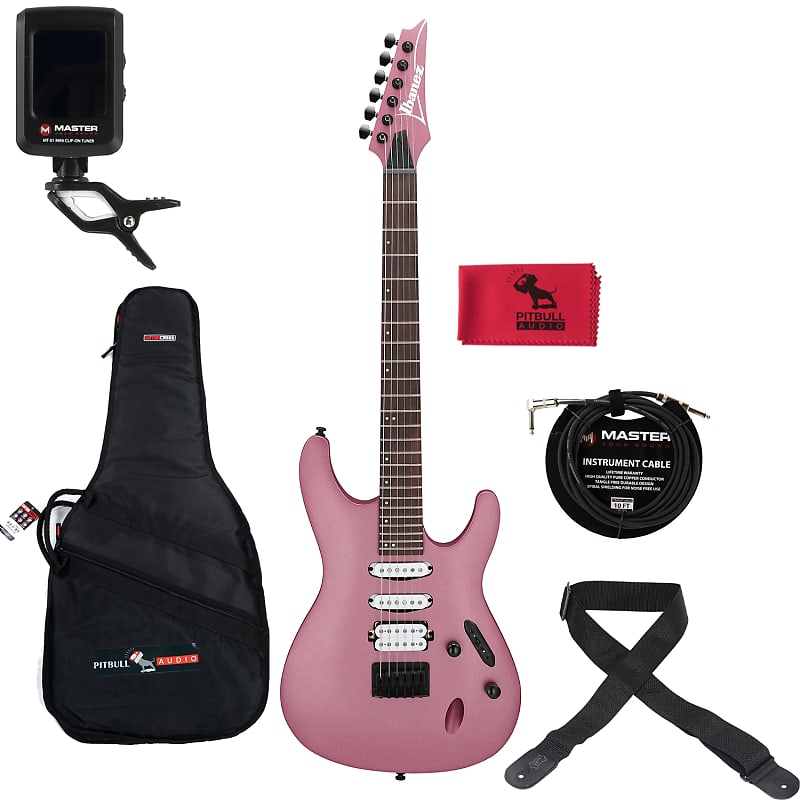 Ibanez S561 Guitar, Pink Gold Metallic Matte w/ Bag, Cable, | Reverb