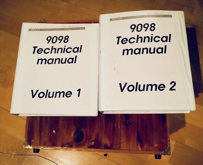 Neve 9098 Console Manual Neve 9098 analog era - white binder | Reverb