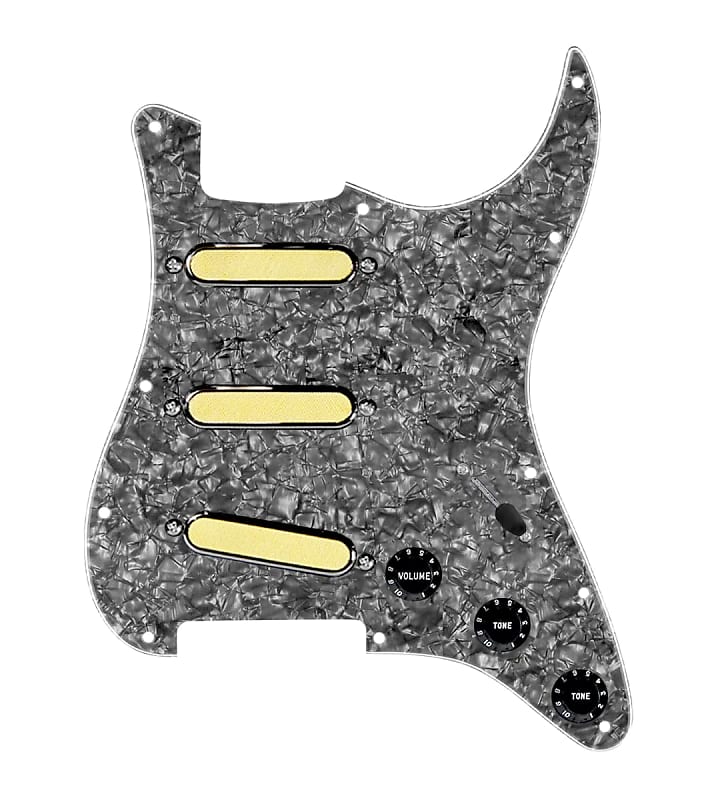 920D Custom Gold Foil Loaded Pickguard For Strat With Black | Reverb