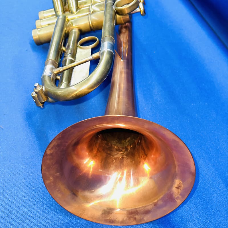 Del Quadro Custom Copper Bell, Raw Brass Professional Trumpet | Reverb