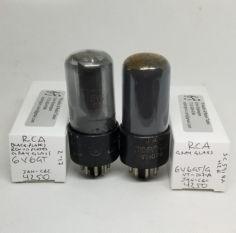 RCA JAN 6V6GT/G VT-107-A Perfectly Matched Pair NOS | Reverb Australia