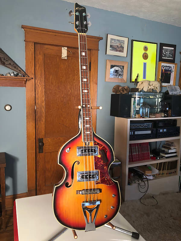 1960's Kingston/ Teisco Violin Style Bass Guitar -Vintage | Reverb