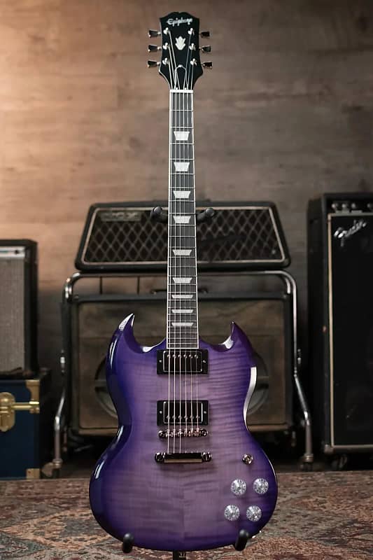 Epiphone SG Modern Figured Electric Guitar - Purple Burst Epiphone SG Modern Figured Electric Guitar - Purple Burst