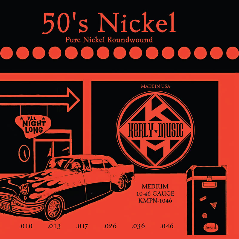 Kerly Music 50`S Pure Nickel Electric Guitar Strings 10 46 | Reverb
