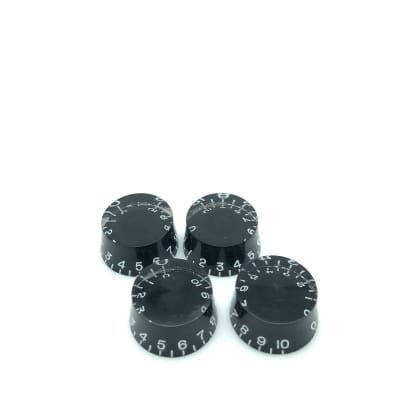 4 Les Paul Style Speed Knobs Set - Black | Reverb