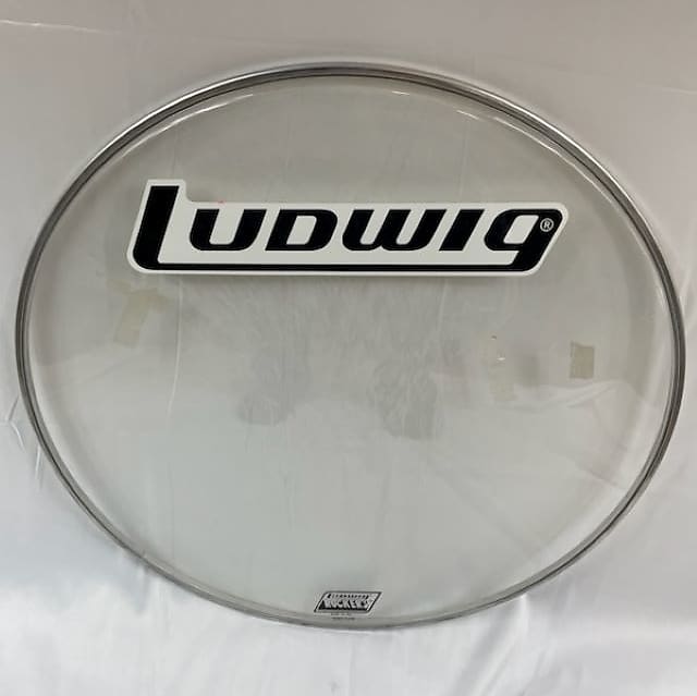 Vintage 70s/80s Ludwig Rocker Heavy Clear 22" Logo Bass Drum | Reverb