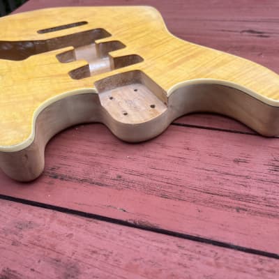 Flame Maple Strat Project Body - Natural | Reverb