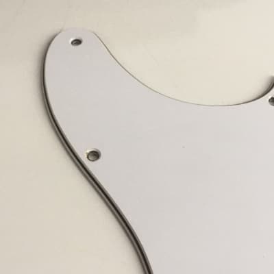 4-Ply Lefty White / Pearl Back Relic Esquire Pickguard | Reverb